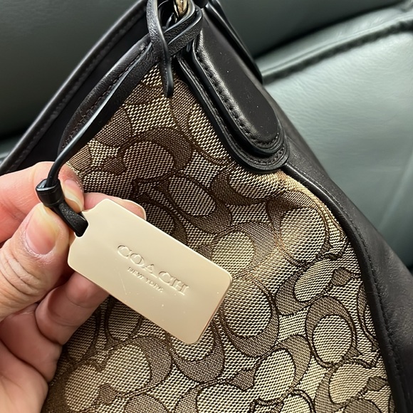 Coach | Bags | Coach Edie Brown And Tan Euc Shoulder Bag | Poshmark